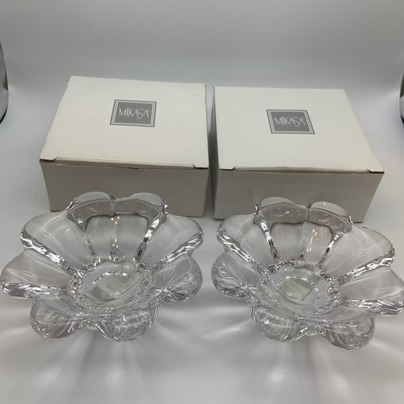Mikasa | Accents | Nib Mikasa Zinnia Floral Shaped Lead Crystal Tea ...